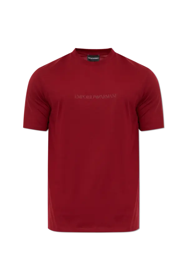 Emporio Armani T-shirt With Printed Logo - Red