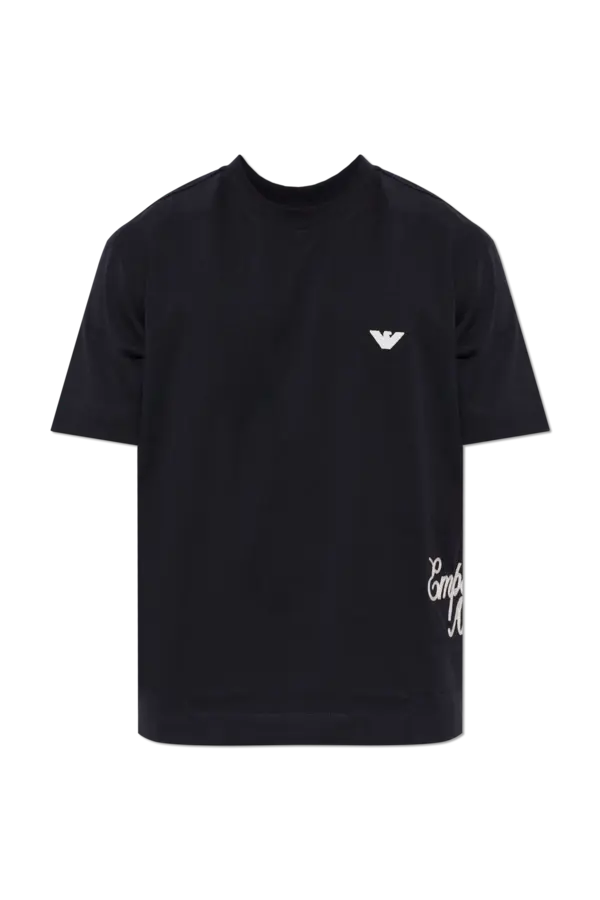 Emporio Armani T-shirt With Logo - Navy Blue
