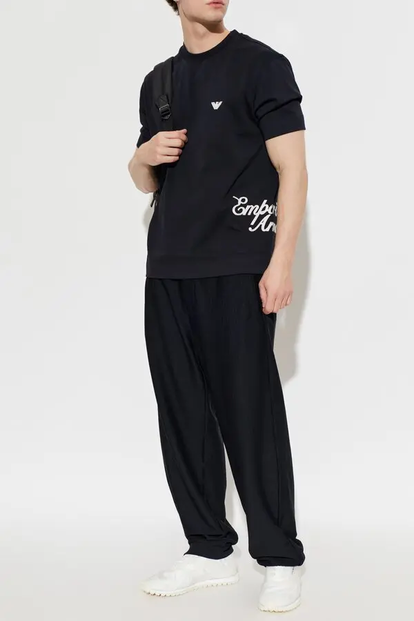 Emporio Armani T-shirt With Logo - Navy Blue