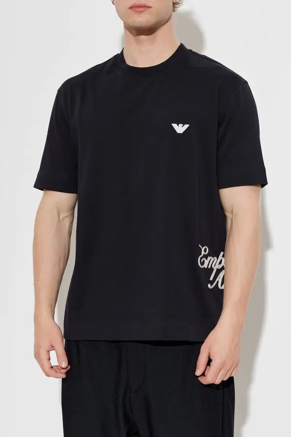 Emporio Armani T-shirt With Logo - Navy Blue