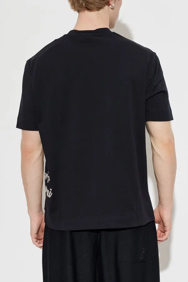 Emporio Armani T-shirt With Logo - Navy Blue