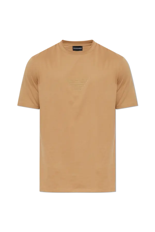 Emporio Armani T-shirt With Logo - Beige