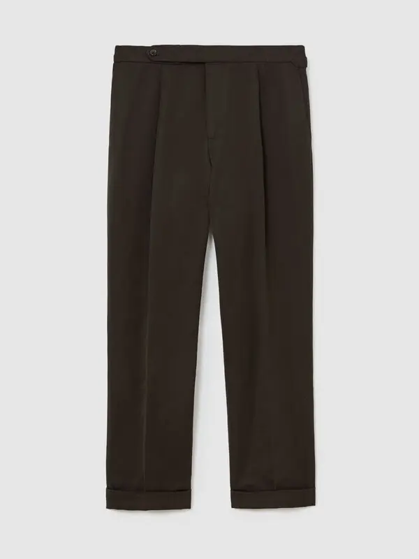 ATELIER Cotton-blend Classic-fit Trousers