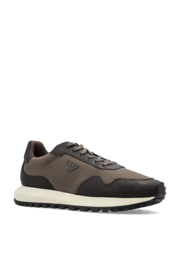 Emporio Armani Low Top Sneakers With Embossed Logo