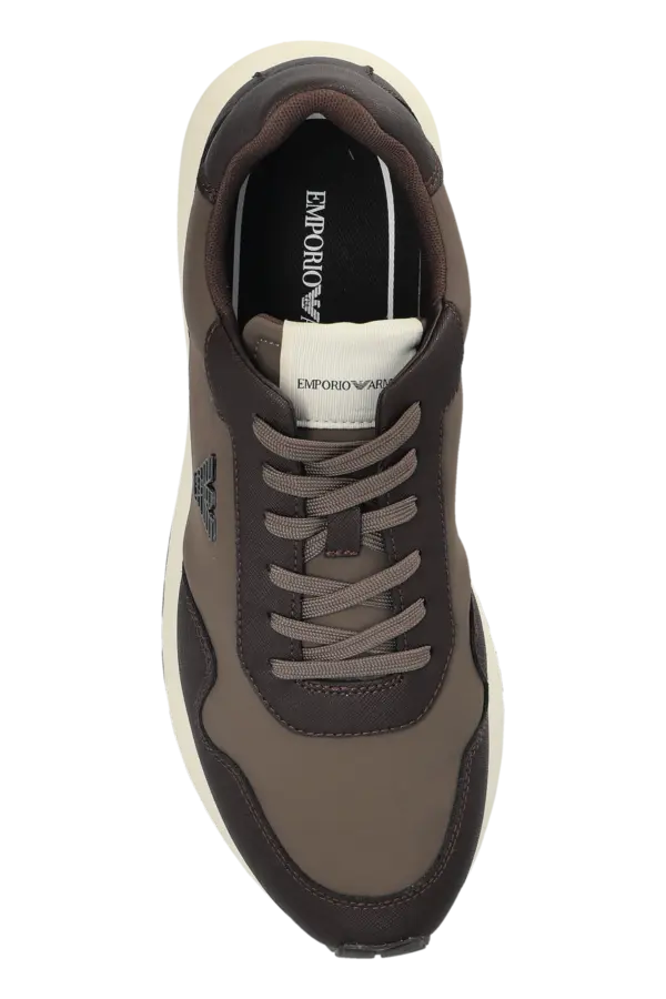 Emporio Armani Low Top Sneakers With Embossed Logo
