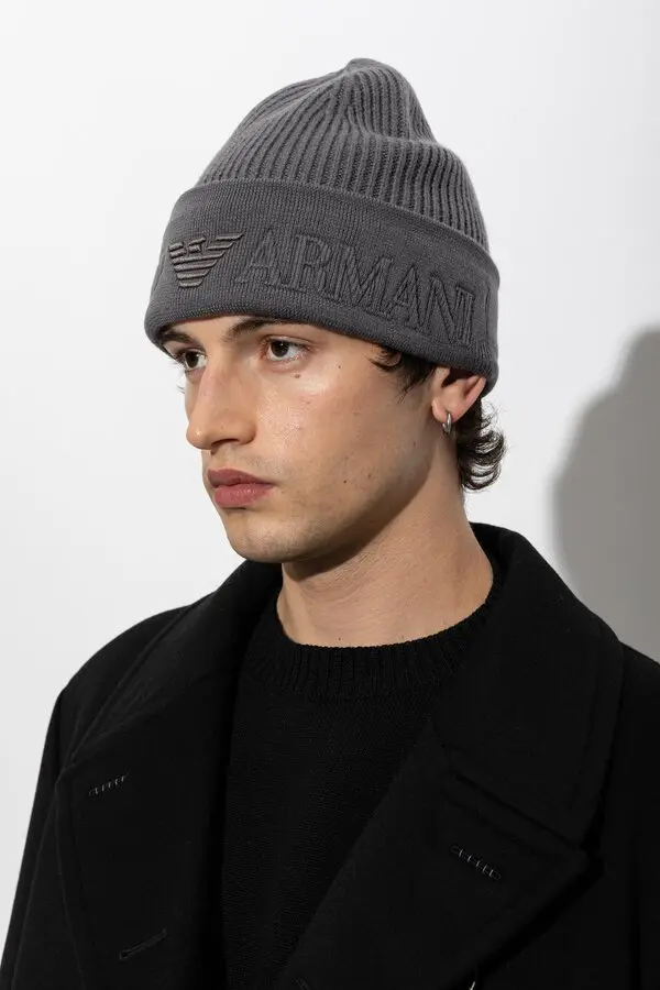 Emporio Armani Wool Beanie Hat