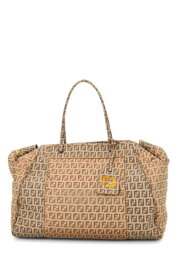 Fendi Zucchino Pillow Tote - Brown