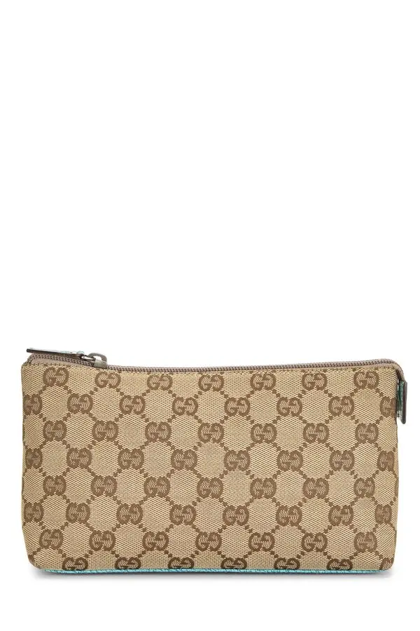 Gucci Gg Canvas Pouch - Blue