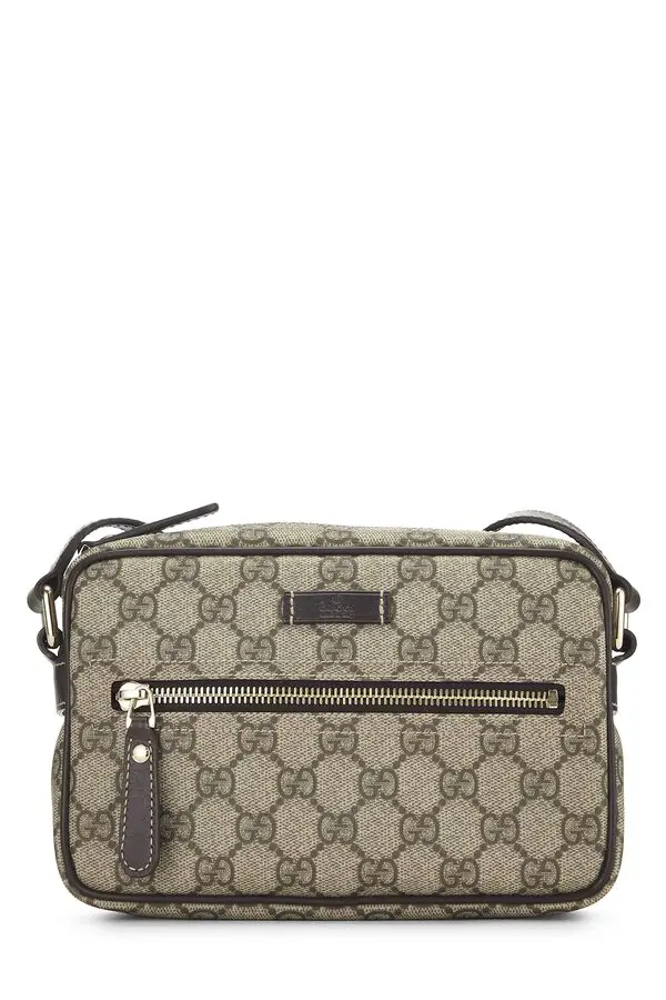 Gucci Gg Supreme Camera Bag - Brown