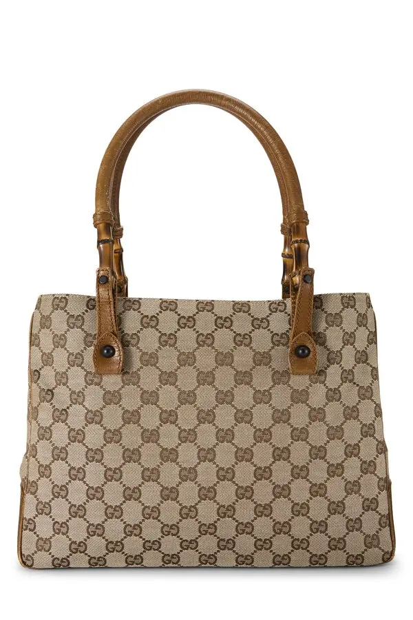 Gucci Original Gg Bamboo Top Handle Bag - Brown