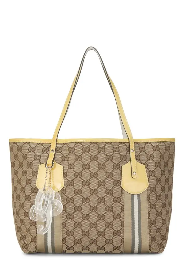 Gucci Jolicoeur Web Tote - Yellow