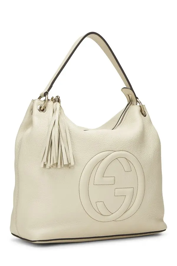 Gucci Cream Leather Soho Convertible Hobo