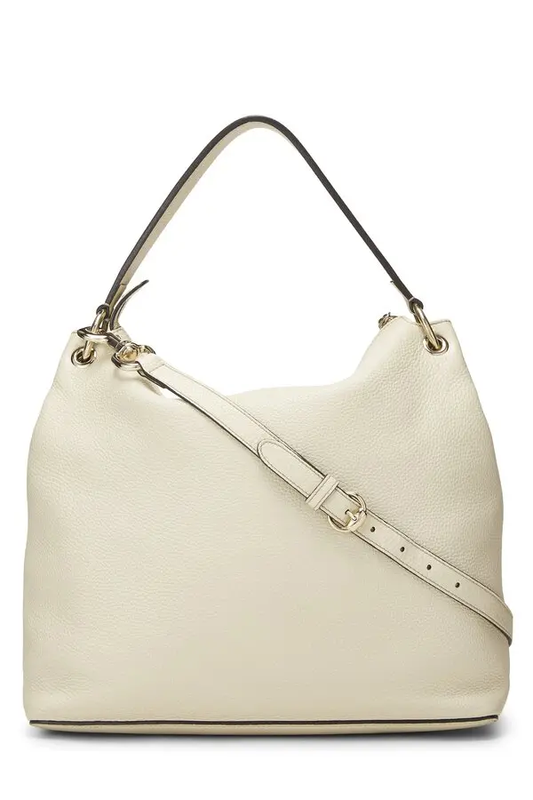 Gucci Cream Leather Soho Convertible Hobo