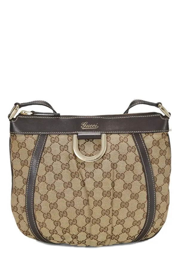 Gucci Gg Canvas D-ring Abbey Messenger Bag - Beige