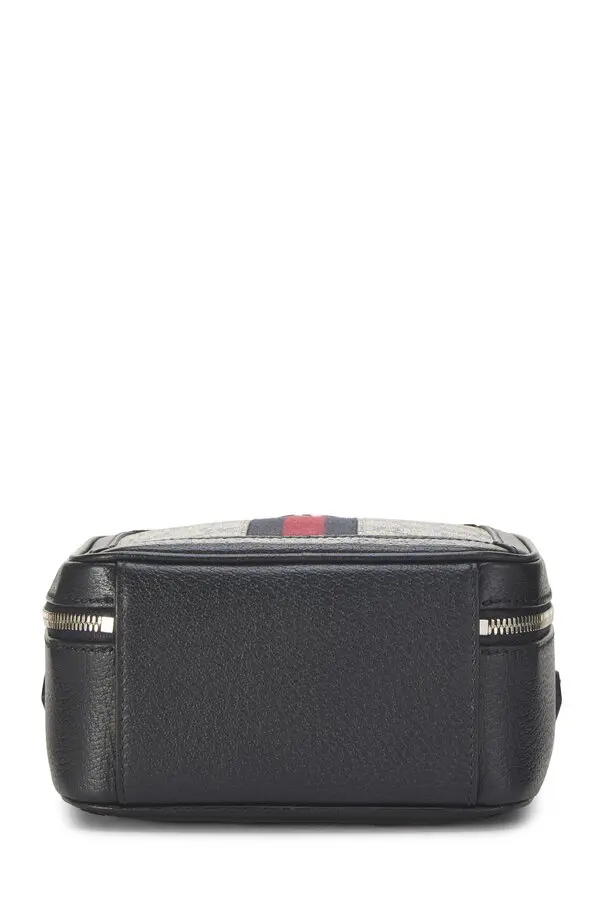 Gucci Navy Gg Supreme Canvas Ophidia Top Handle Bag