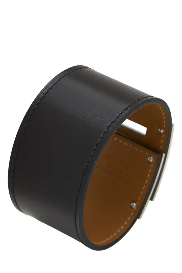 Hermès Kelly Dog Bracelet In Leather With Palladium Hardware