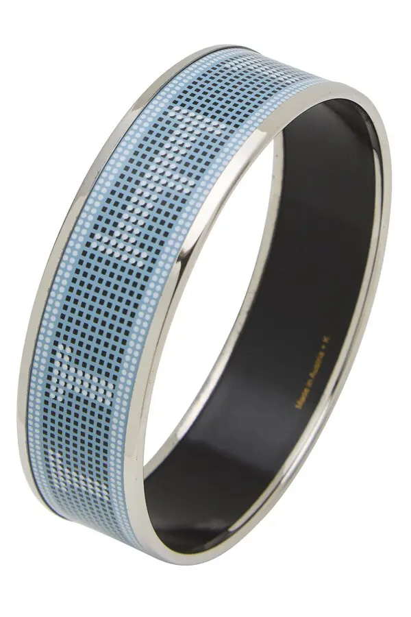 Hermès Palladium-plated Enamel Bangle