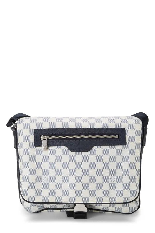 LOUIS VUITTON Damier Azur Coastline Match Point Messenger Bag - White