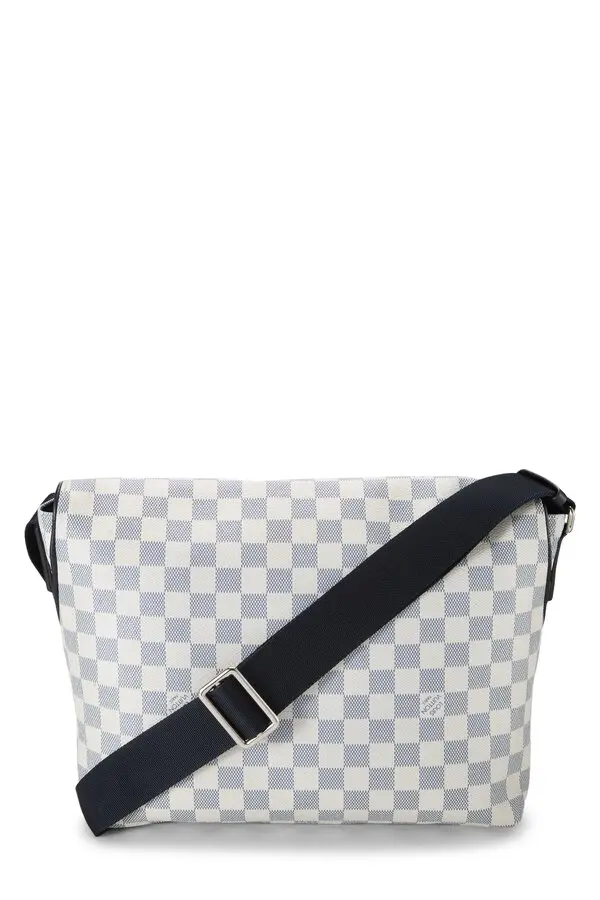 LOUIS VUITTON Damier Azur Coastline Match Point Messenger Bag - White
