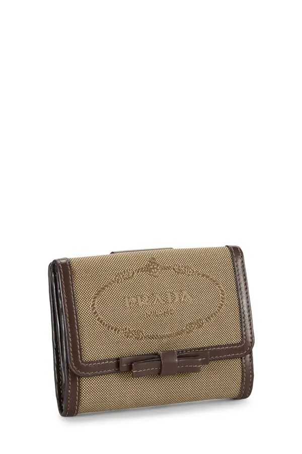 Prada Jacquard Logo Compact Wallet