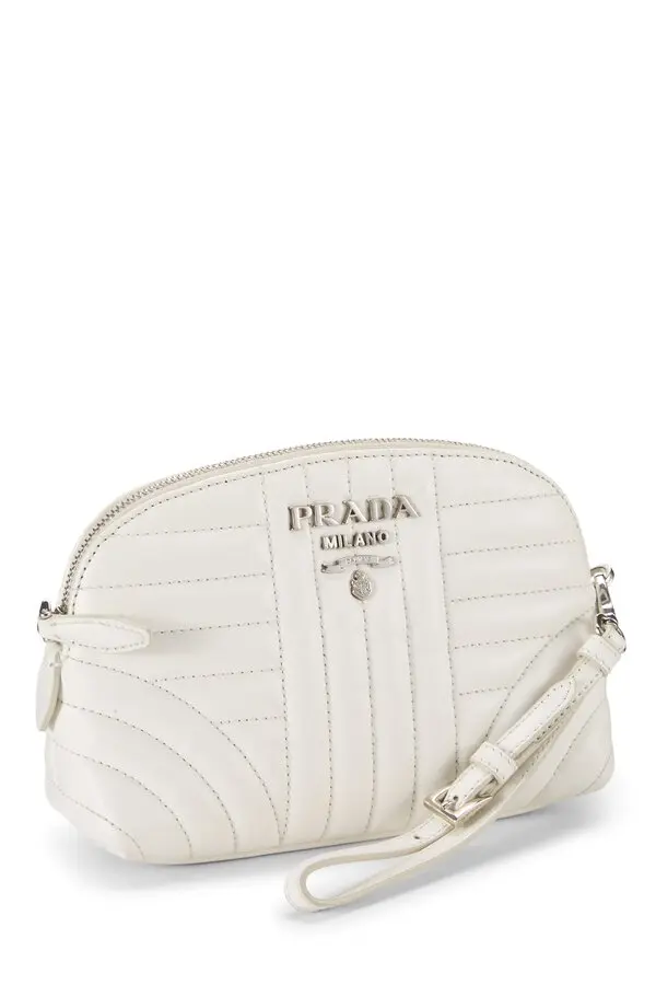Prada Calfskin Diagramme Wristlet