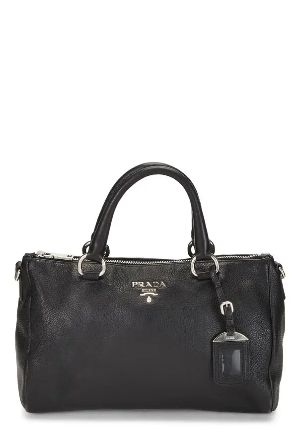 Prada Vitello Daino Convertible Zip Handbag