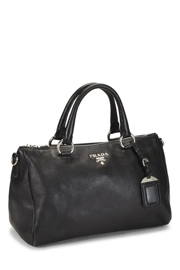 Prada Vitello Daino Convertible Zip Handbag