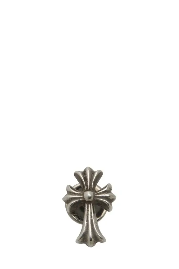 Chrome Hearts Sterling Cross Dangle Charm Earring - Silver