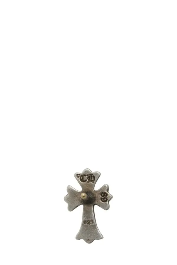 Chrome Hearts Sterling Cross Dangle Charm Earring