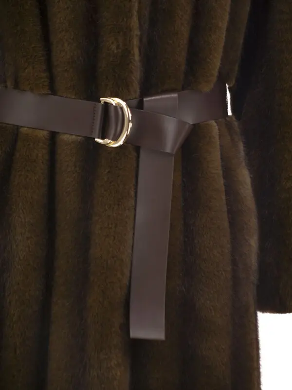 Max Mara Fluffy-textured Long Coat