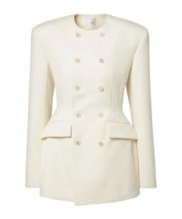Wardrobe.NYC Double-breasted Dress - White