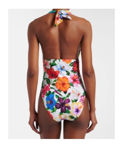 Dolce & Gabbana Floral Print Halterneck One-piece Swimsuit