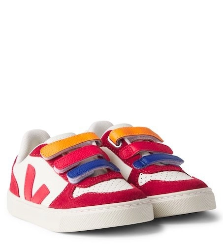 VEJA V-10 Leather Sneakers With Velcro Straps