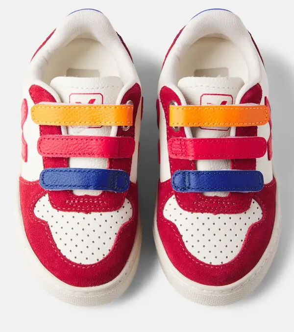 VEJA V-10 Leather Sneakers With Velcro Straps