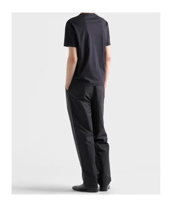 Prada Logo-embroidered Short-sleeve T-shirt