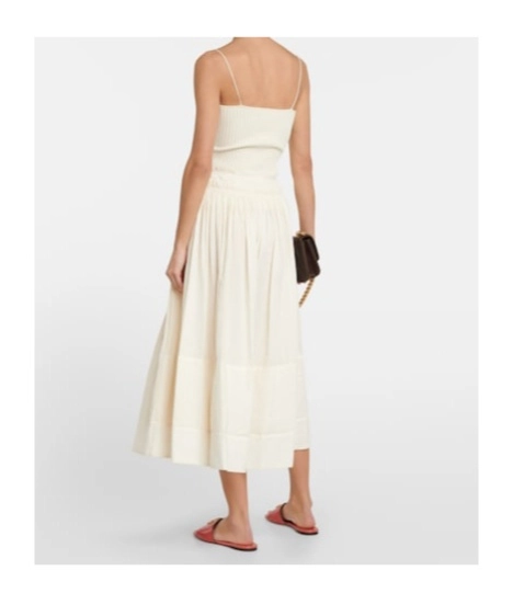 Tory Burch Cotton And Linen Blend Midi Skirt