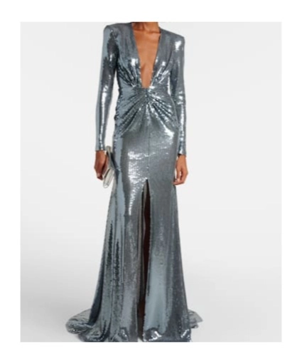 Alex Perry Sequined Gathered Gown