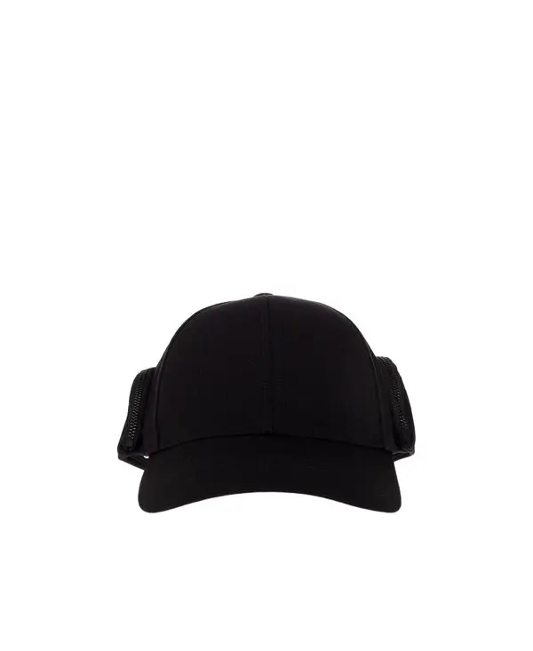 Y3 Logo Cap With Zipper Pockets - Black