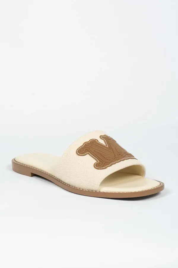 Max Mara Caucaso Logo Slide Sandals