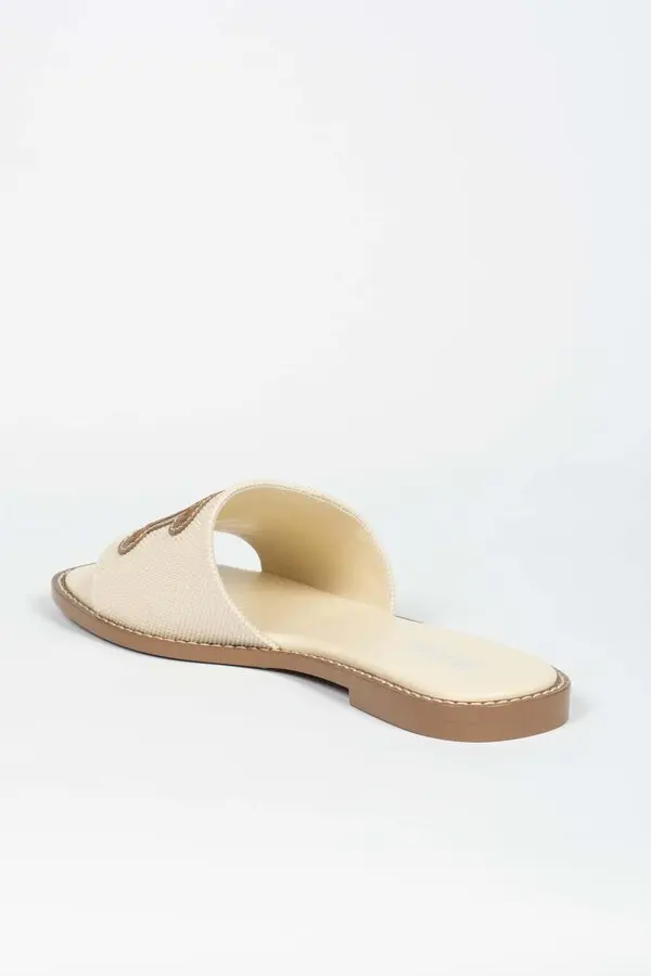 Max Mara Caucaso Logo Slide Sandals