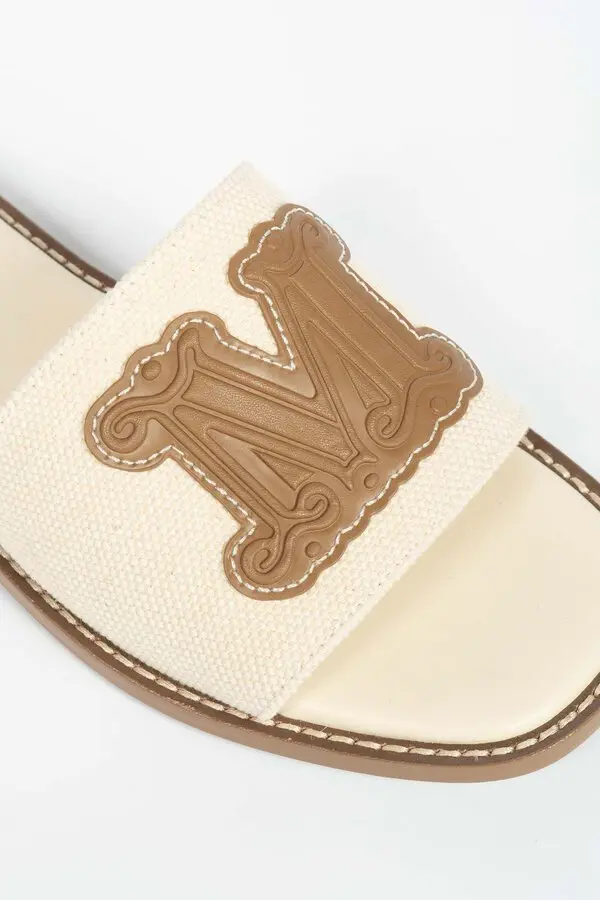 Max Mara Caucaso Logo Slide Sandals