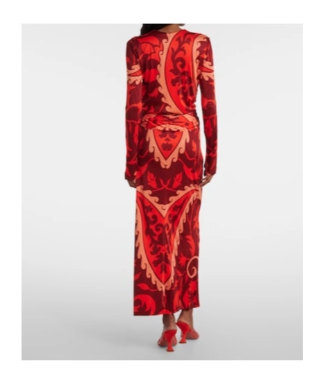 Johanna Ortiz Printed Jersey Midi Dress - Red