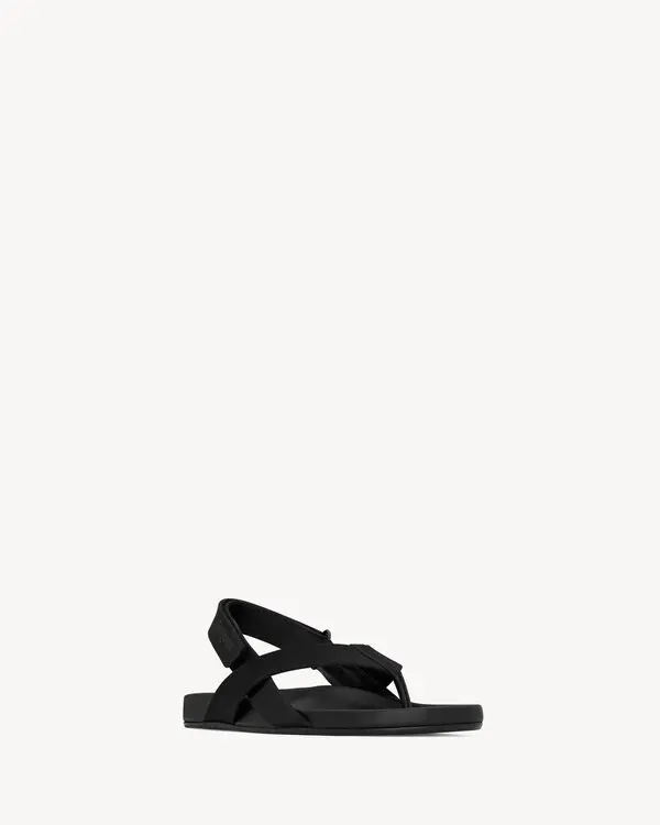 Saint Laurent Culver Sandals In Satin Crepe