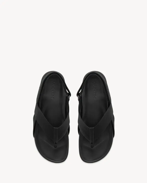Saint Laurent Culver Sandals In Satin Crepe