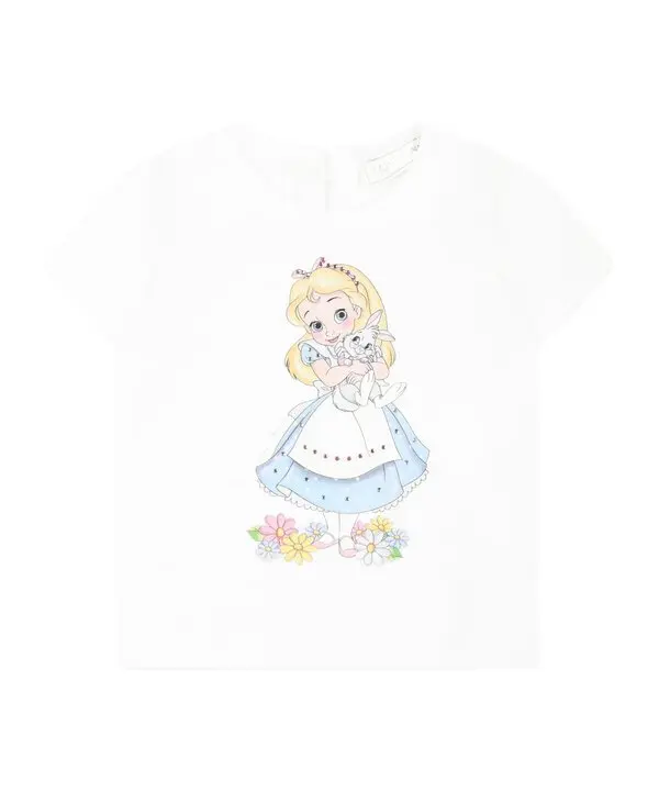 Monnalisa X Disney Alice In Wonderland Graphic T-shirt