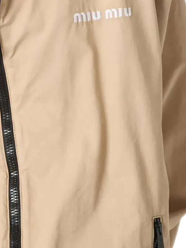Miu Miu Washed Gabardine Blouson Jacket - Rope