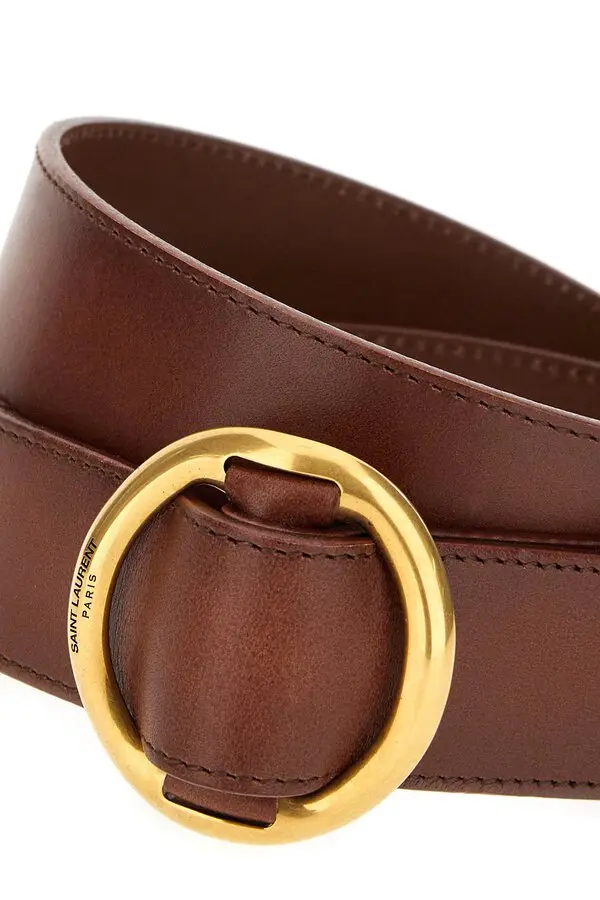 Saint Laurent Oval Buckle Belt