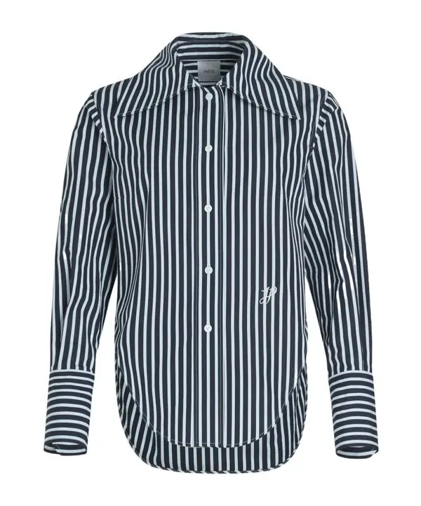 PATOU Striped Fitted Button-up Blouse