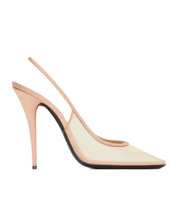 Saint Laurent Anita Slingback Pumps - Rosy