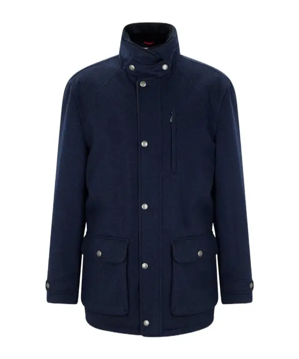 Brunello Cucinelli High-necked Long-sleeved Cotton Coat - Black